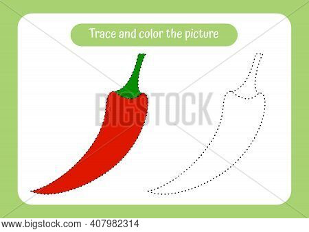 Pepper. Trace Color Vector & Photo (Free Trial) | Bigstock