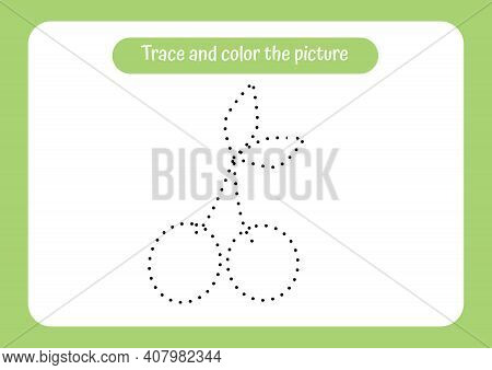 Cherry. Trace Color Vector & Photo (Free Trial) | Bigstock