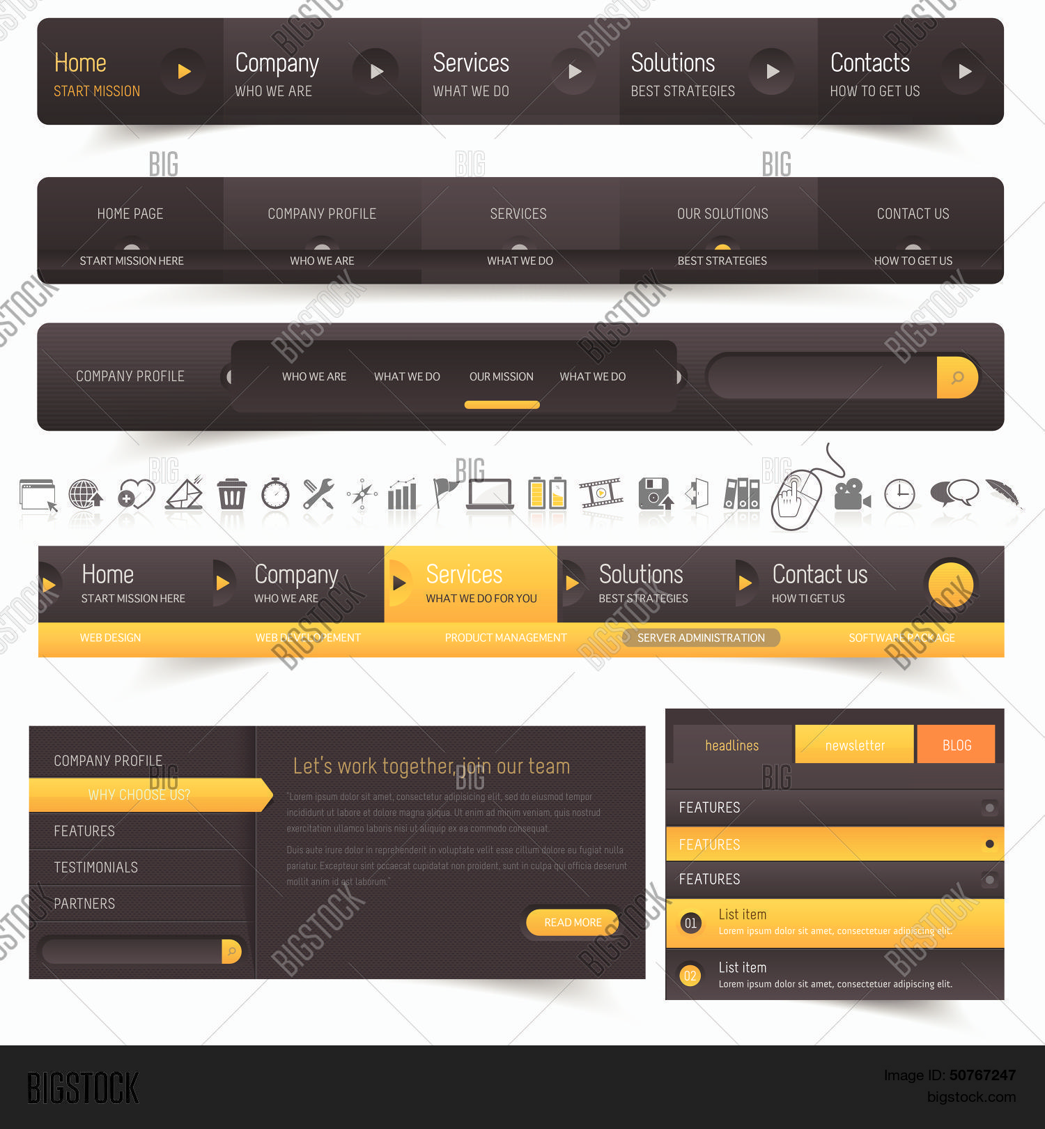 Web Site Navigation Vector & Photo (Free Trial) | Bigstock