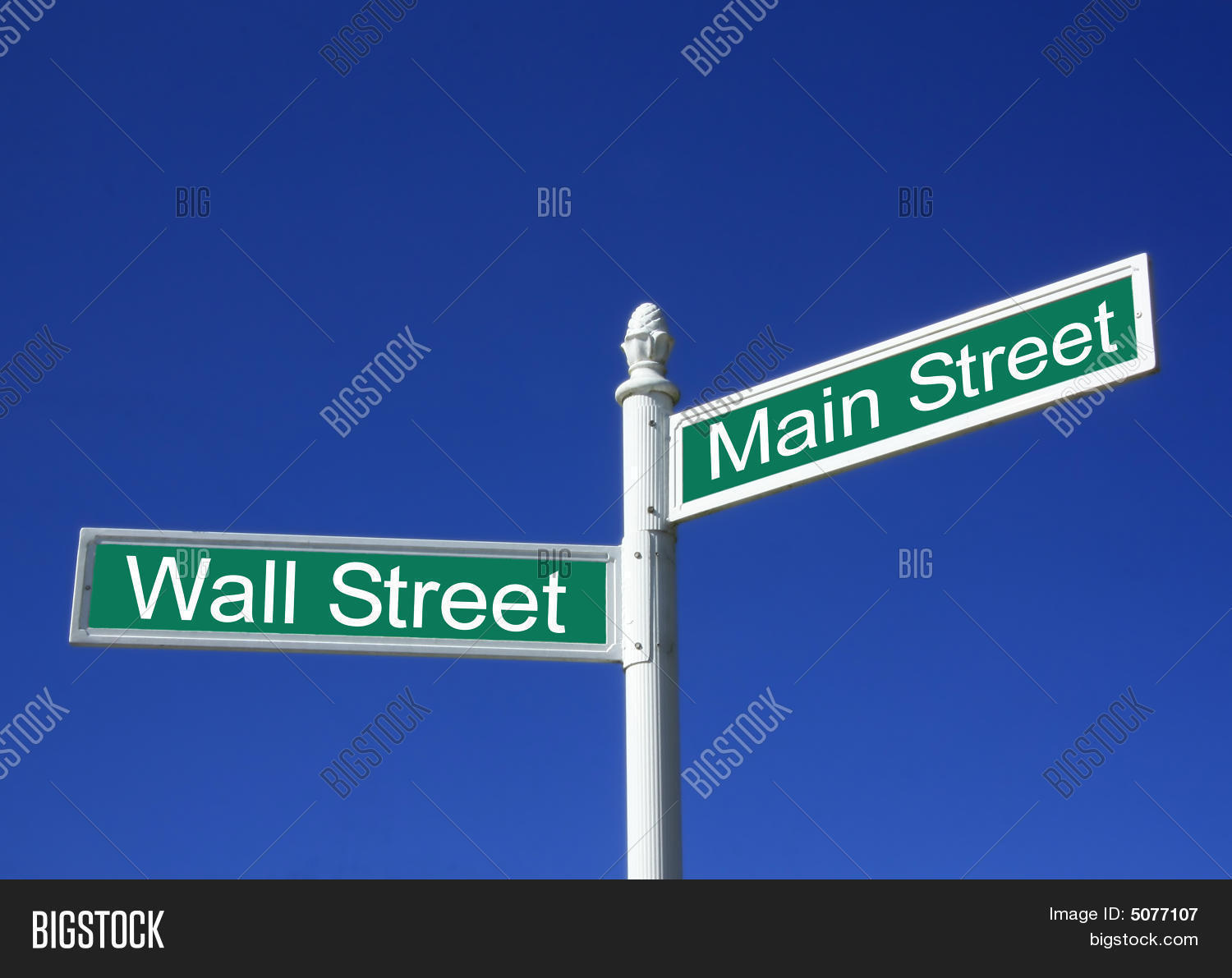 Main Str Wall Str Sign Image & Photo (Free Trial) | Bigstock