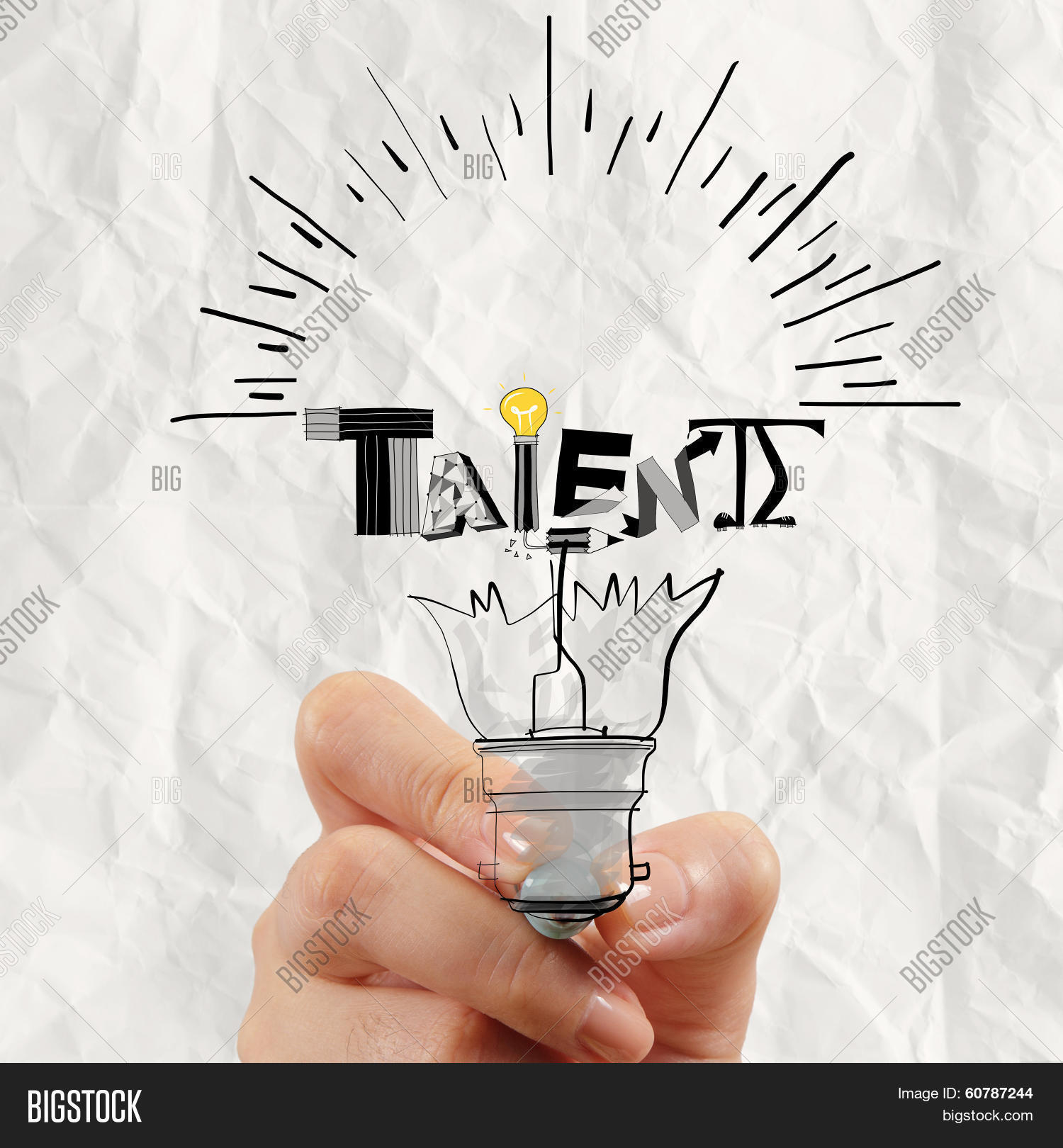 Hand Drawing Light Image & Photo (Free Trial) | Bigstock