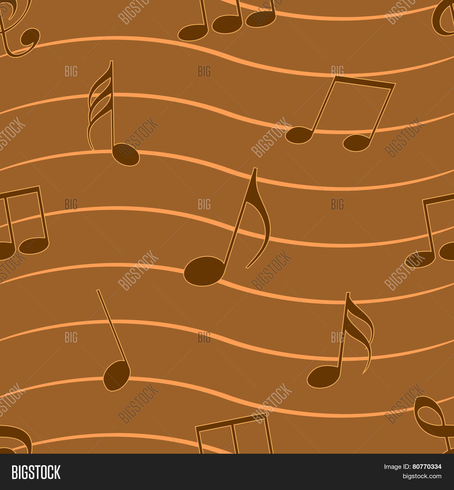 Musical Notes Brown Vector & Photo (Free Trial) | Bigstock