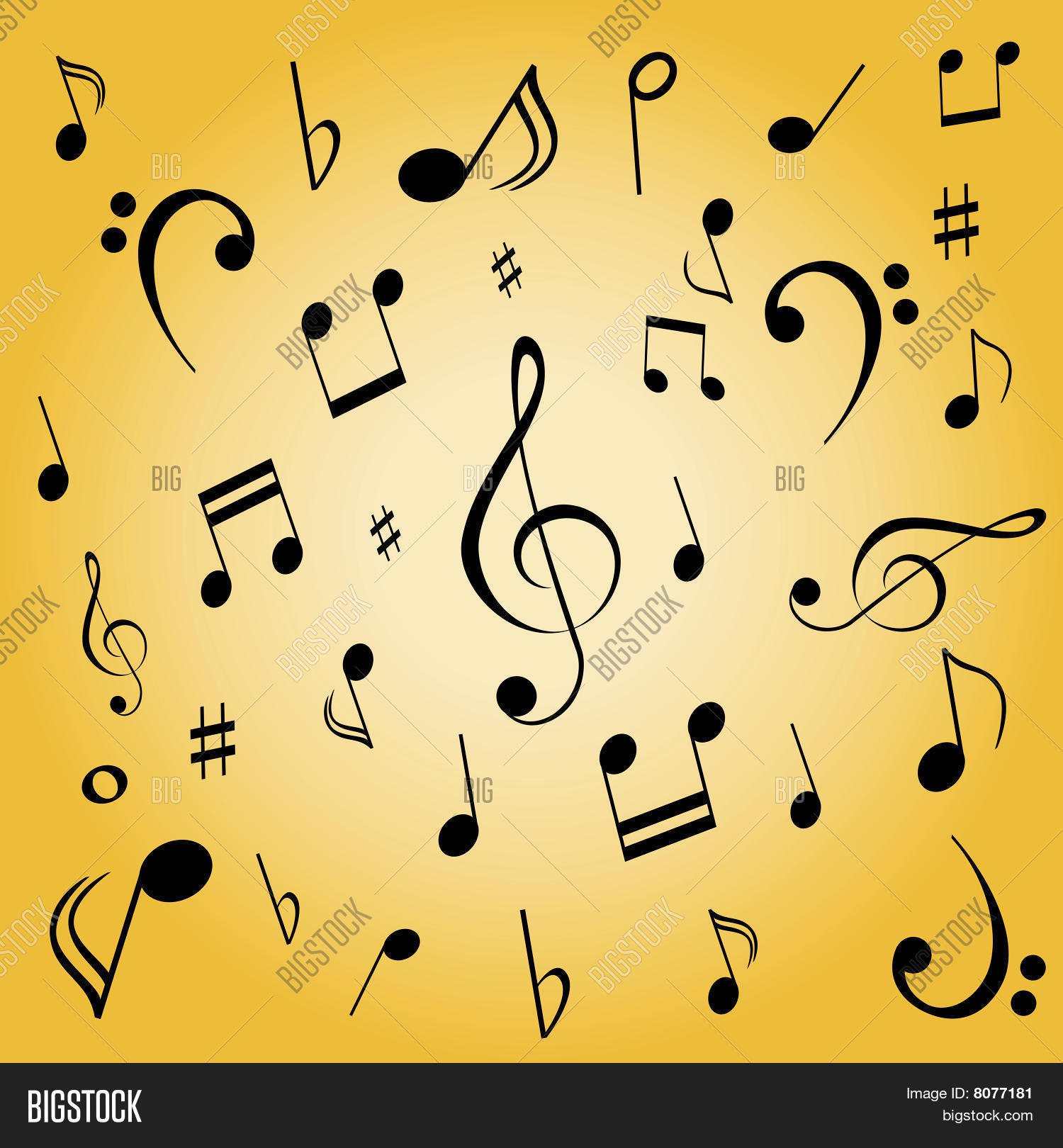 Musical Notes Spread Vector & Photo (Free Trial) | Bigstock