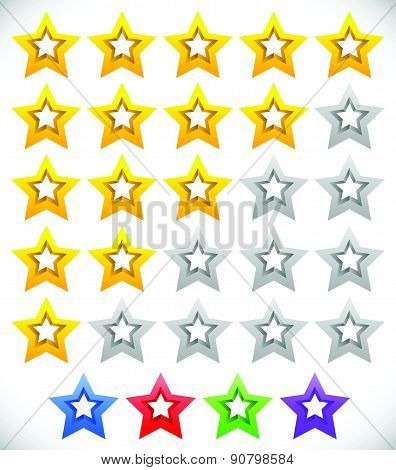 Star Rating System 3D Vector & Photo (Free Trial) | Bigstock
