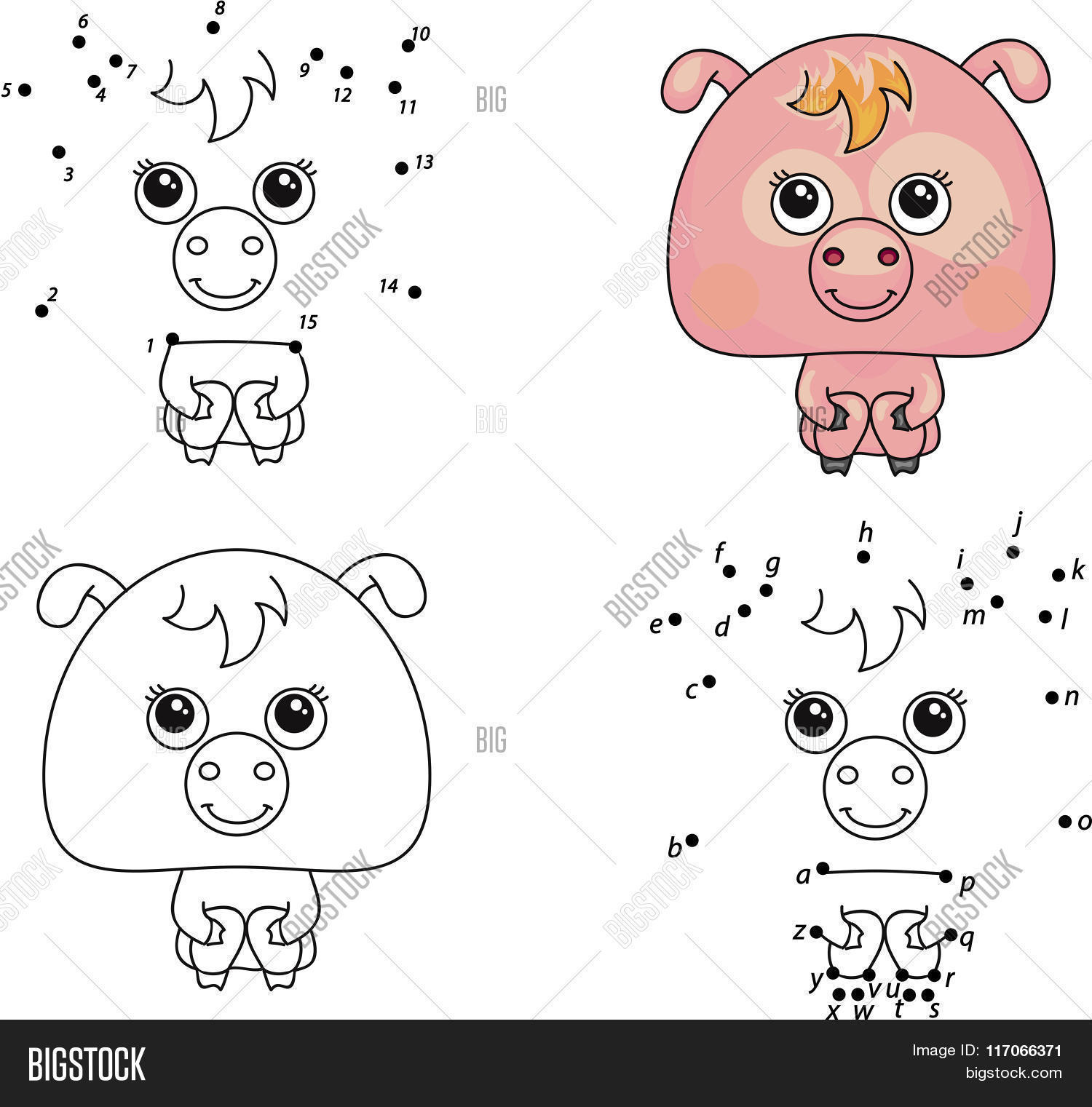 Funny Cartoon Pig. Vector & Photo (Free Trial) | Bigstock
