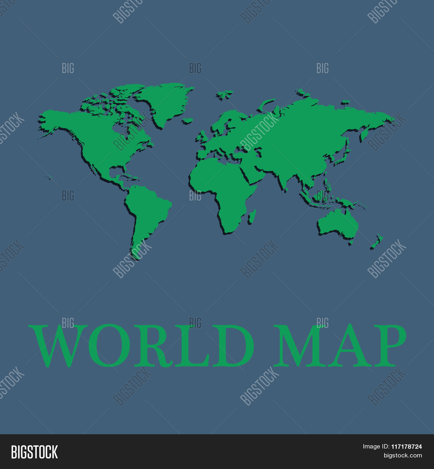 Vector World Map Vector & Photo (Free Trial) | Bigstock