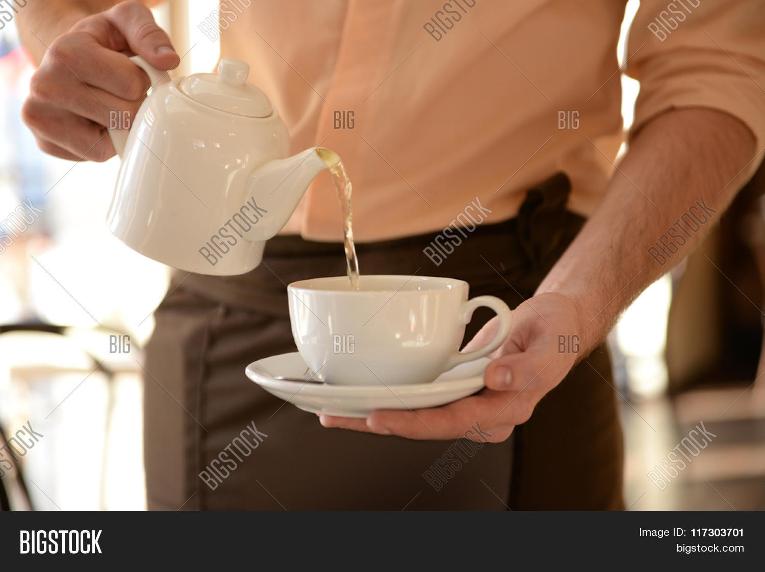Waiter Pouring Tea Image & Photo (Free Trial) | Bigstock