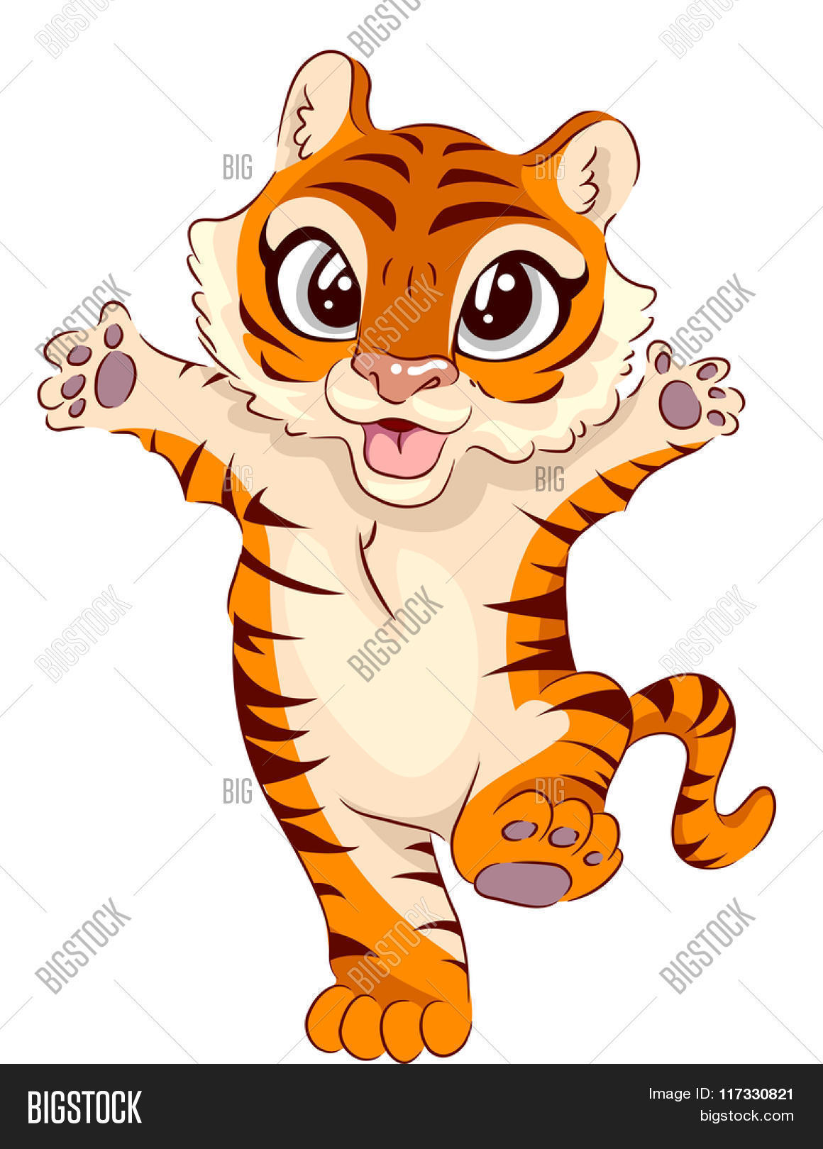Standing Tiger Clip Art
