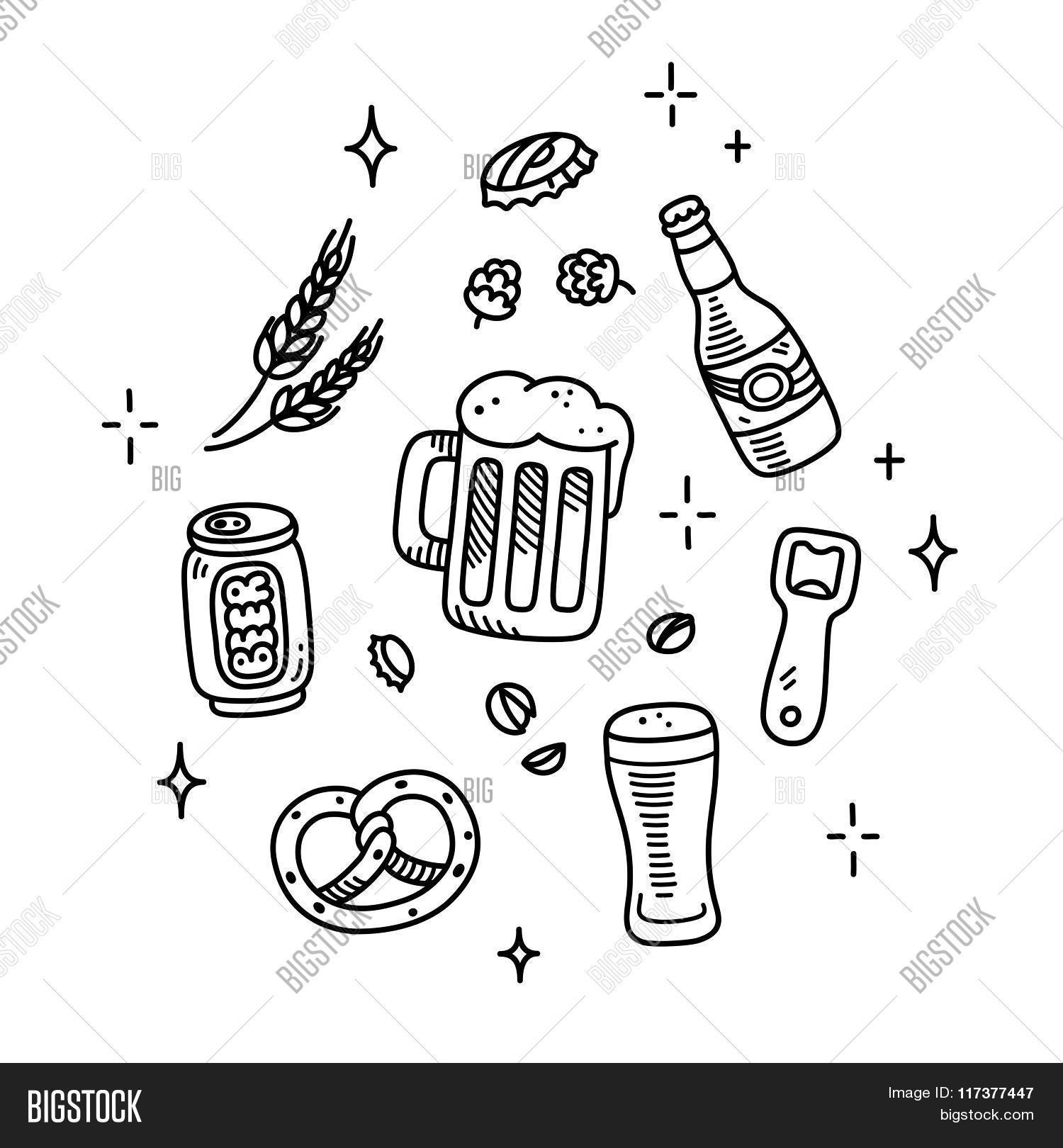 Hand Drawn Beer Vector & Photo (Free Trial) | Bigstock