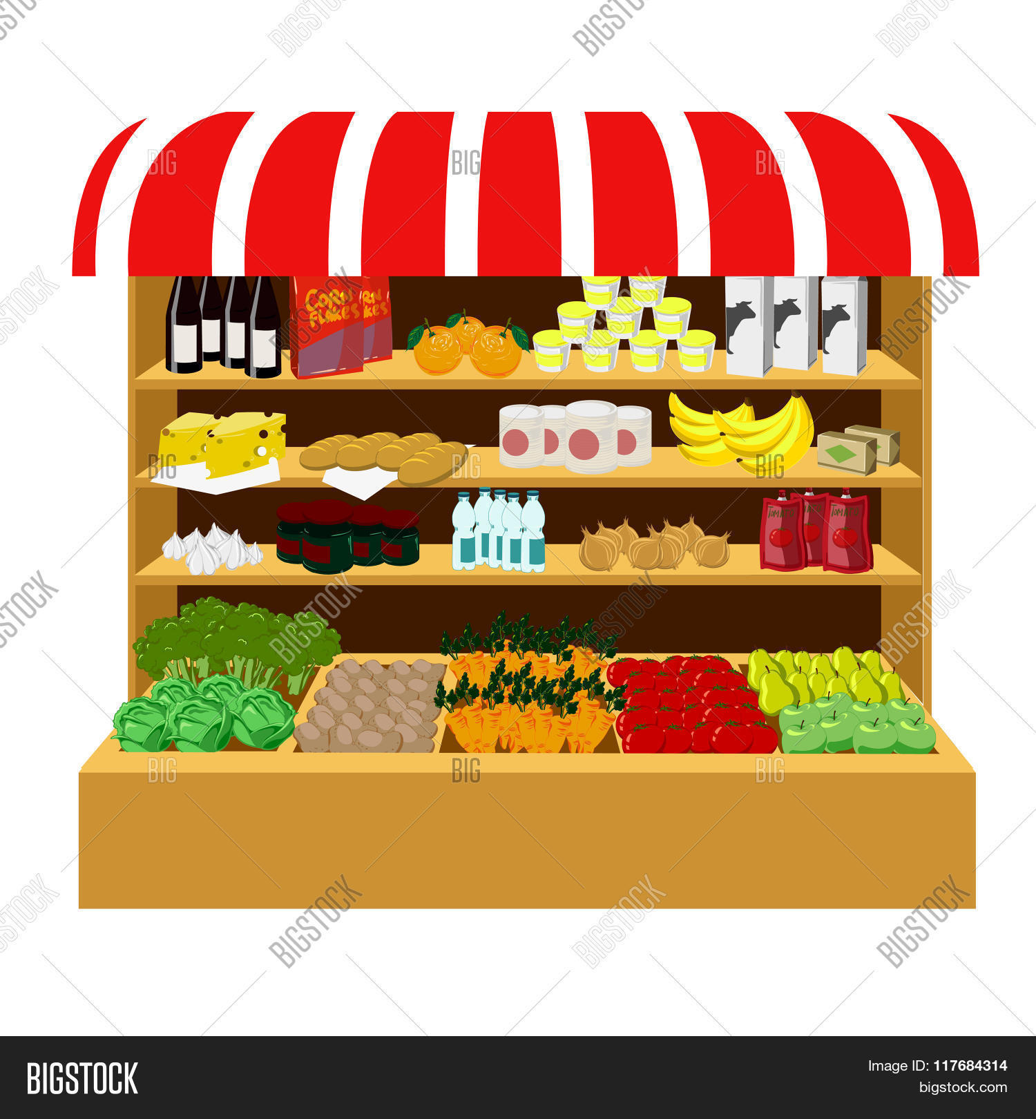 Food On Store Shelves Vector & Photo (Free Trial) | Bigstock