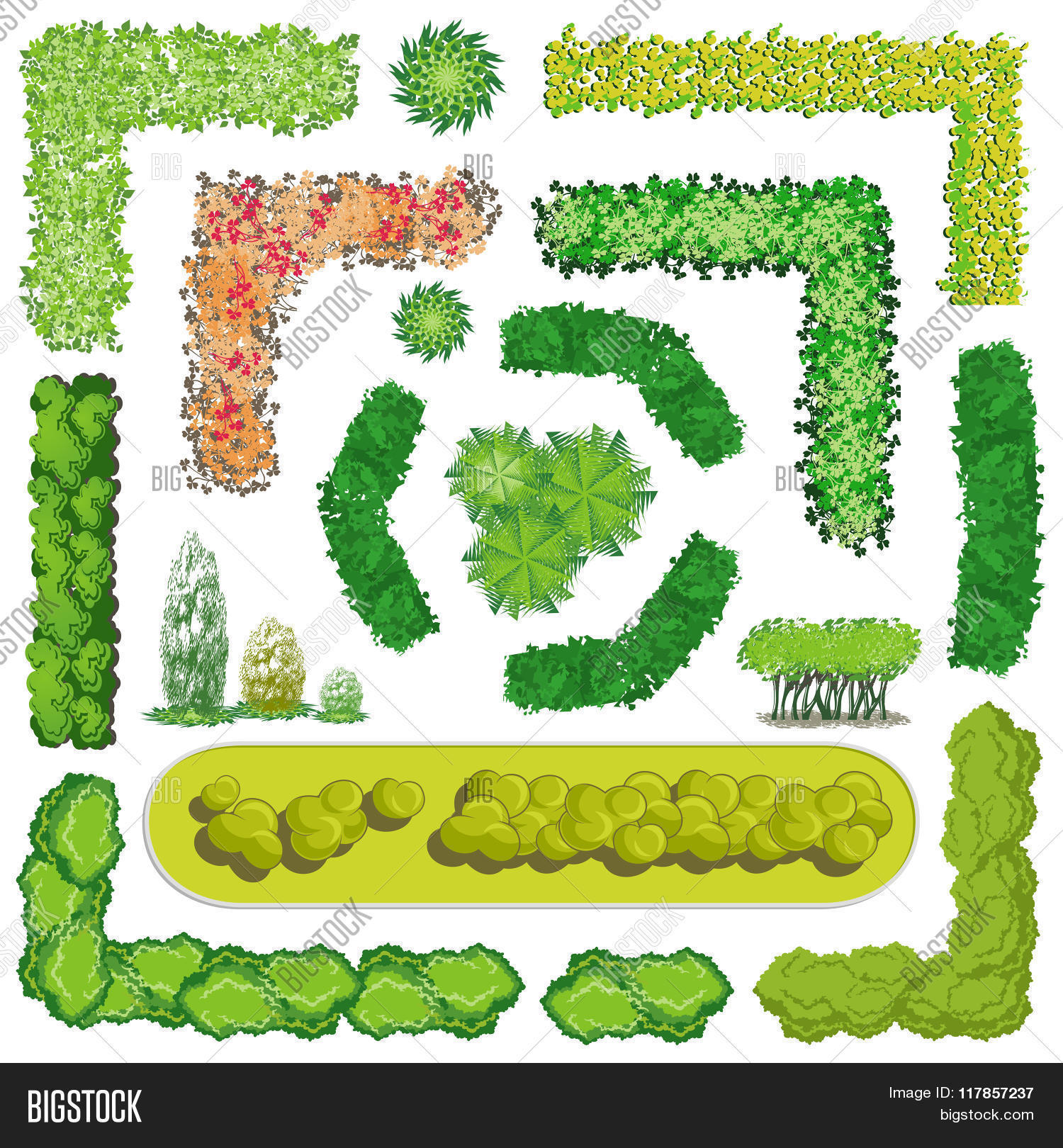 Trees Bush Item Top Vector & Photo (Free Trial) | Bigstock