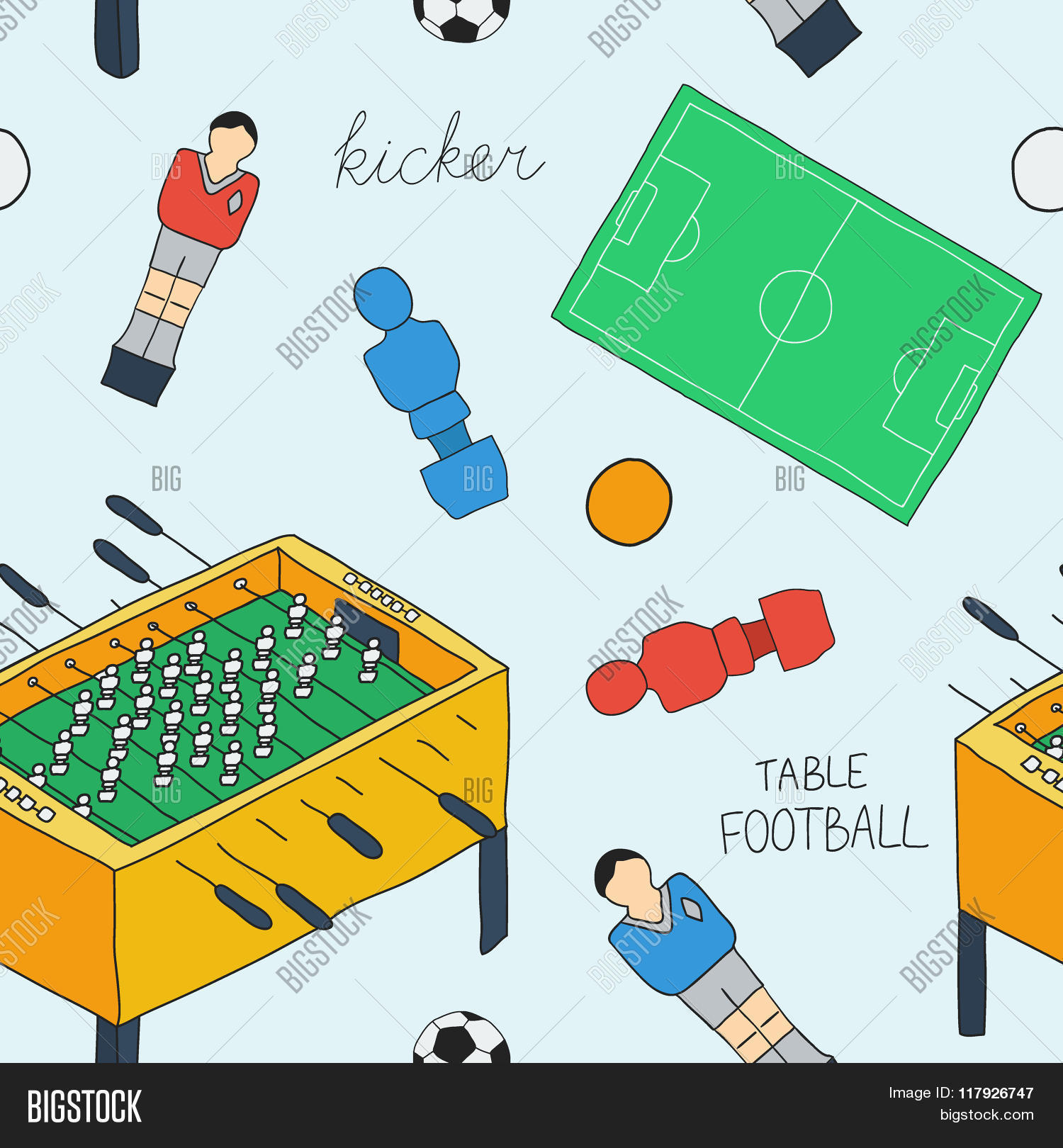 Table Football Sketch Vector & Photo (Free Trial) | Bigstock