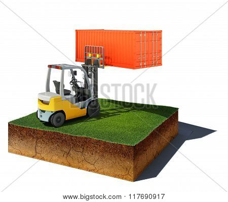 Dirt Cube Forklift Image & Photo (Free Trial) | Bigstock