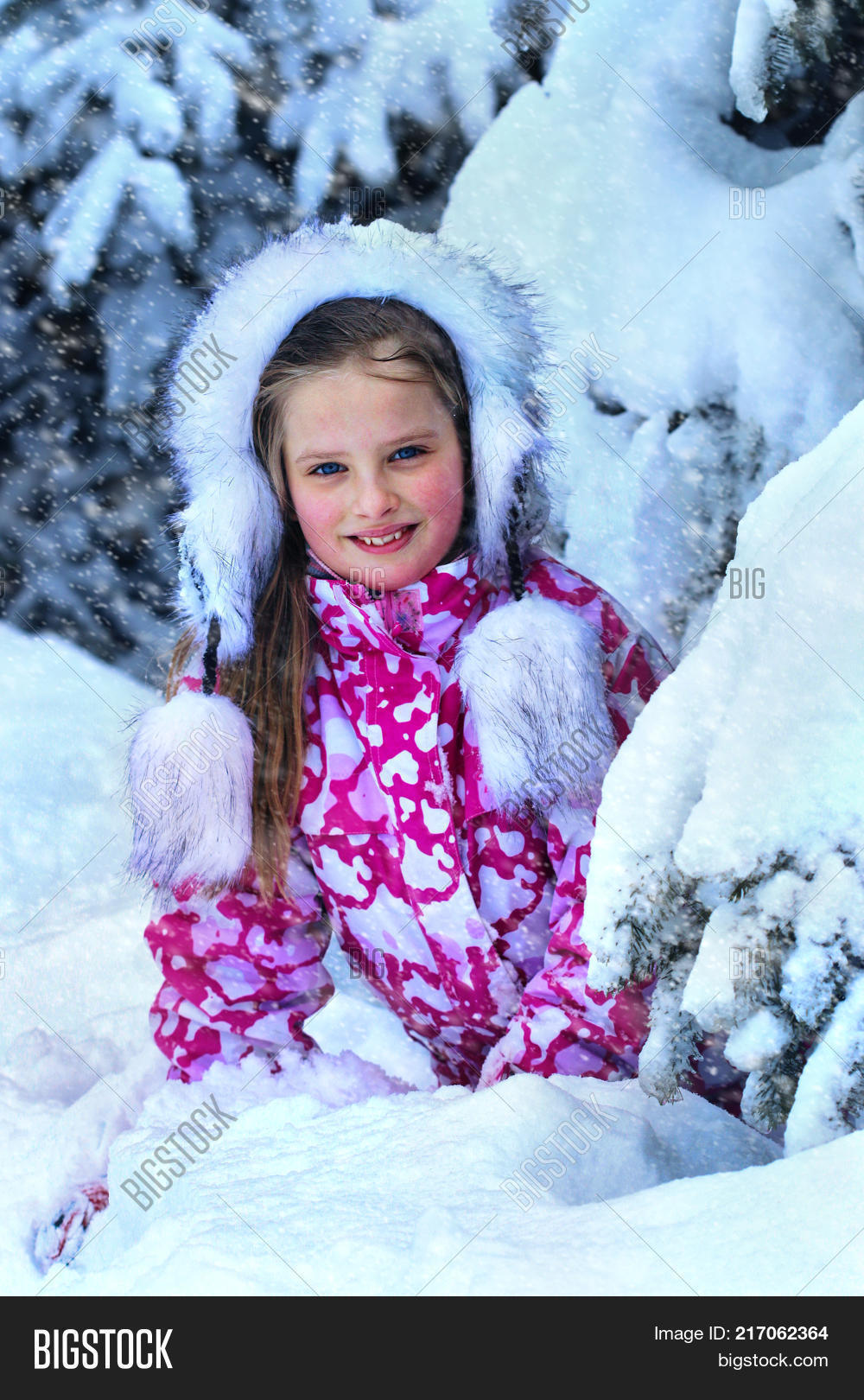 Winter Snow Child Girl Image & Photo (Free Trial) | Bigstock