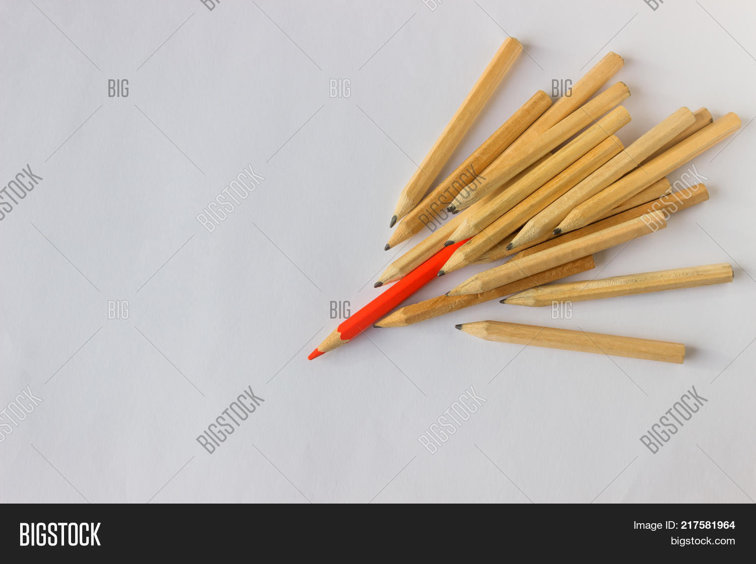 Red Pencil Standing Image & Photo (Free Trial) | Bigstock