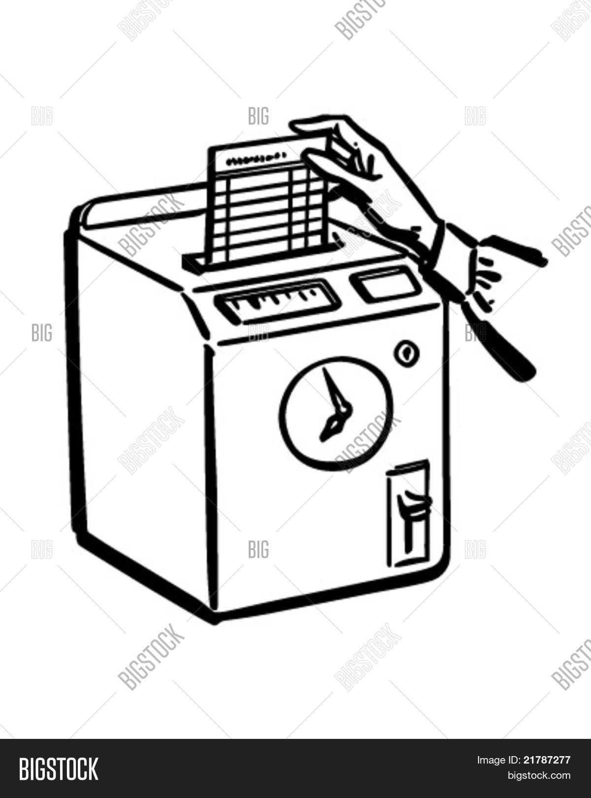 Punching Time Clock Vector & Photo (Free Trial) | Bigstock