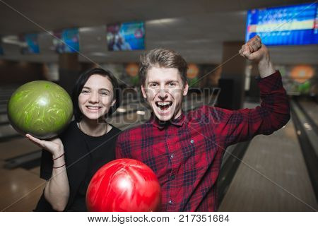 Bowling Game. Happy Image & Photo (Free Trial) | Bigstock