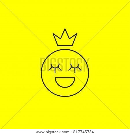 Line Smiley Princess Vector & Photo (Free Trial) | Bigstock