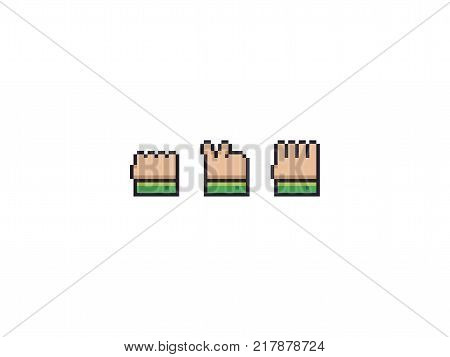 Pixel Art Rock Paper Vector & Photo (Free Trial) | Bigstock