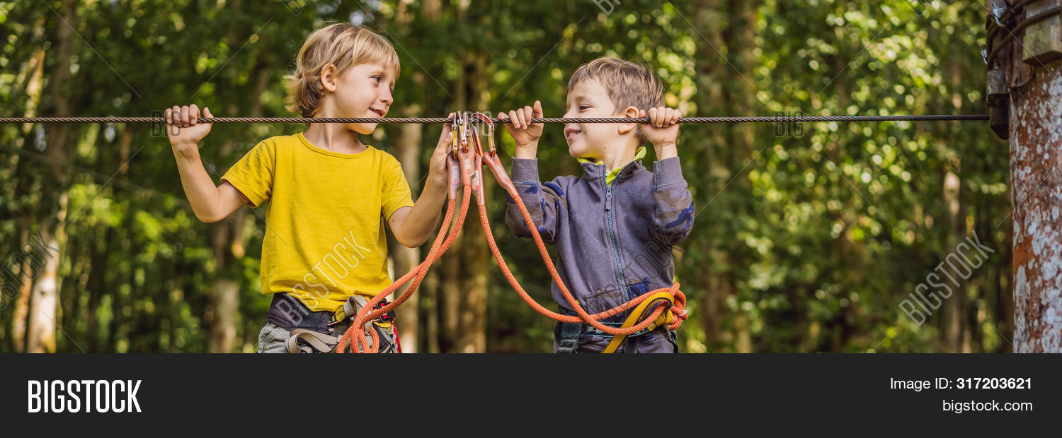 Two Little Boys Rope Image & Photo (Free Trial) | Bigstock
