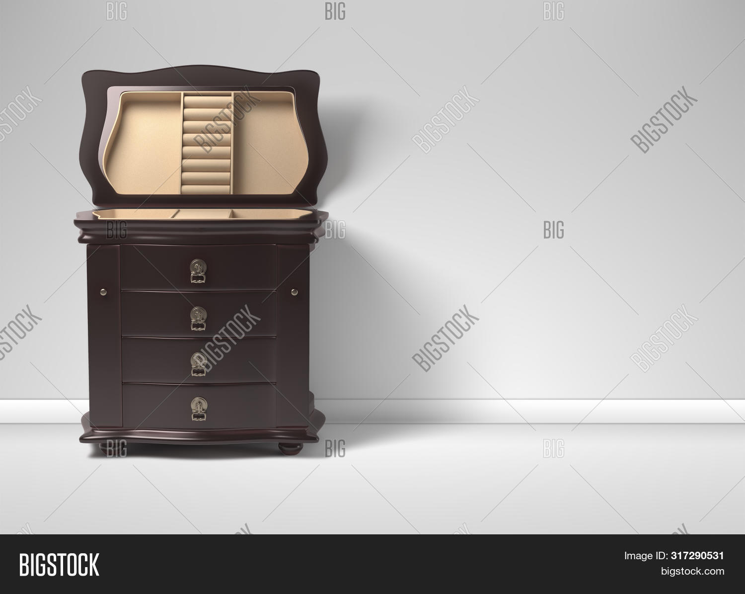 Open Chest 3d Model. Image & Photo (Free Trial) | Bigstock