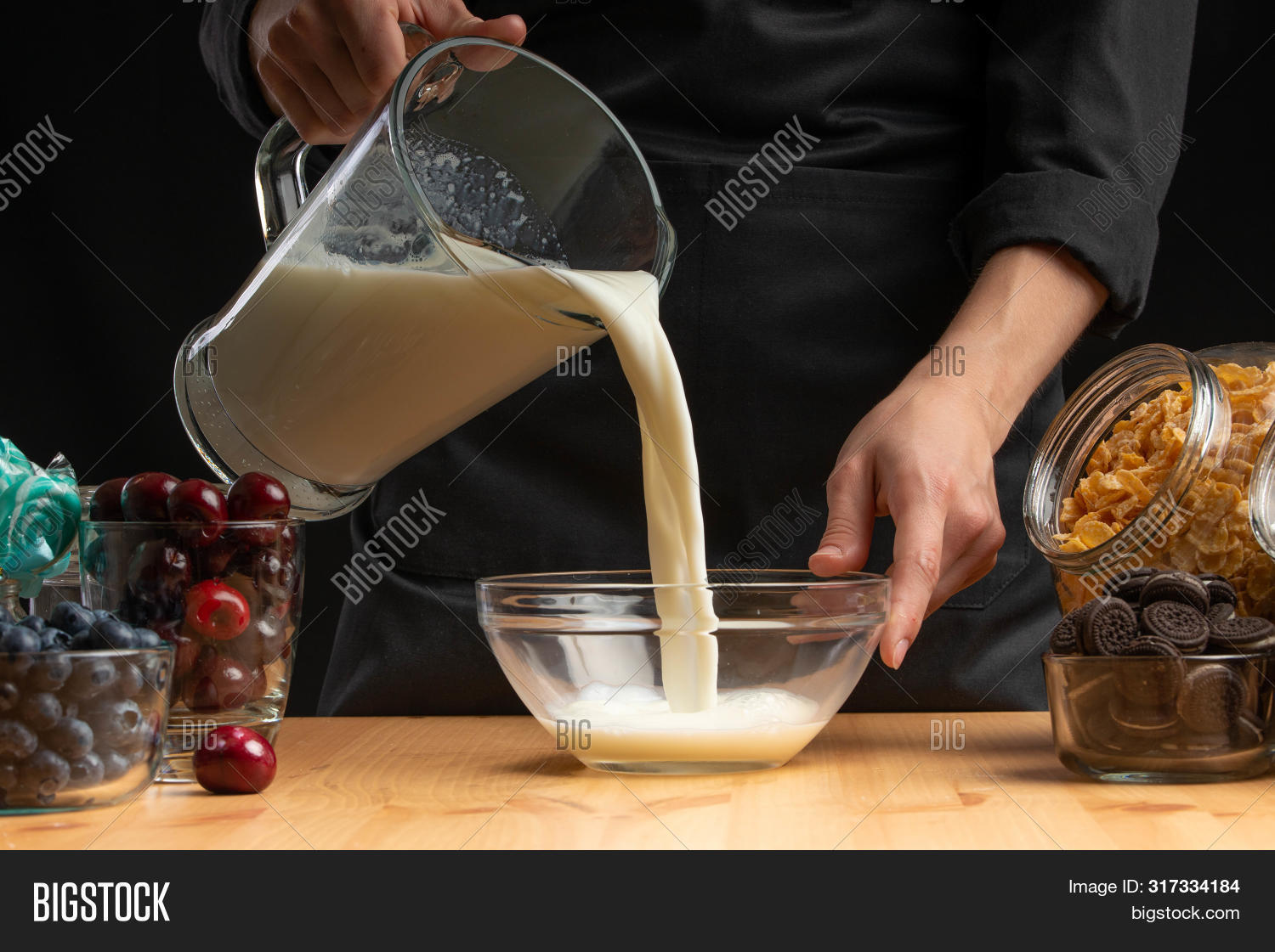 Pouring Milk Into Image & Photo (Free Trial) | Bigstock