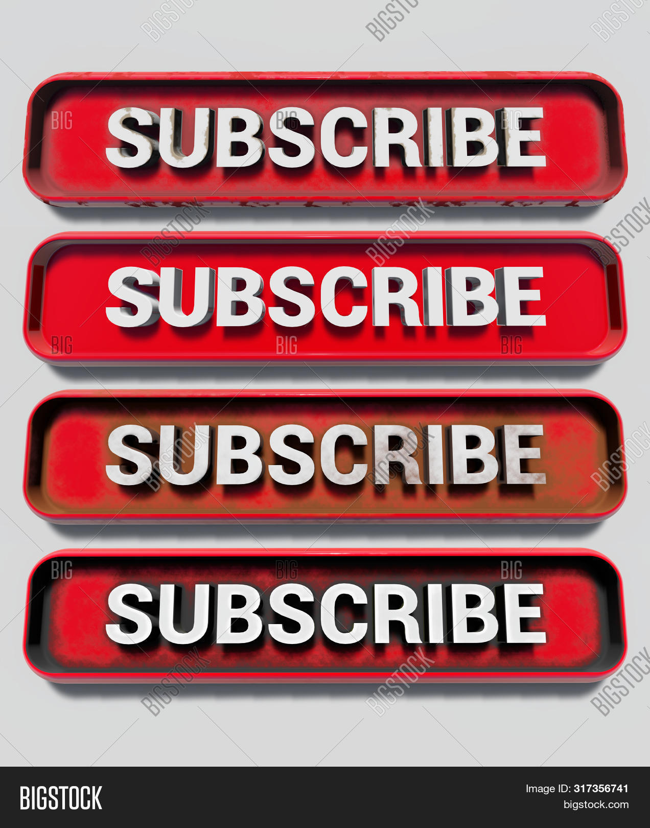 Red Subscribe Button 4 Image & Photo (Free Trial) | Bigstock