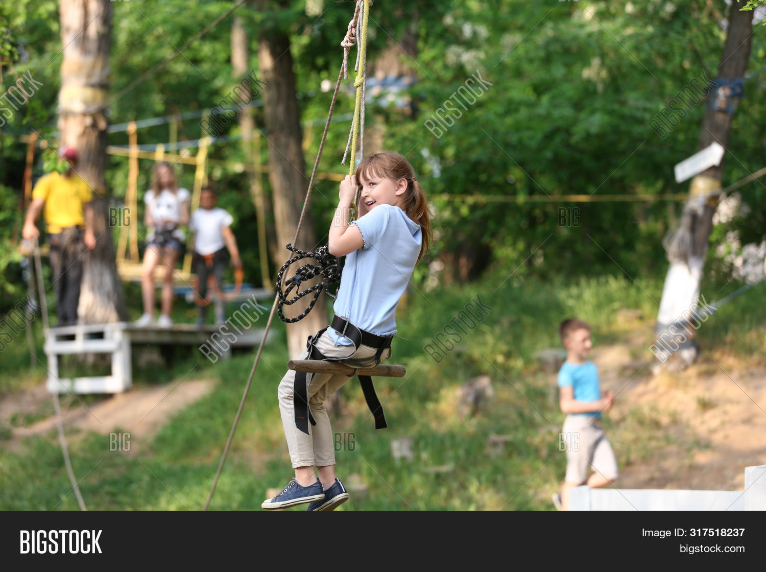 Little Girl On Zip Image & Photo (Free Trial) | Bigstock