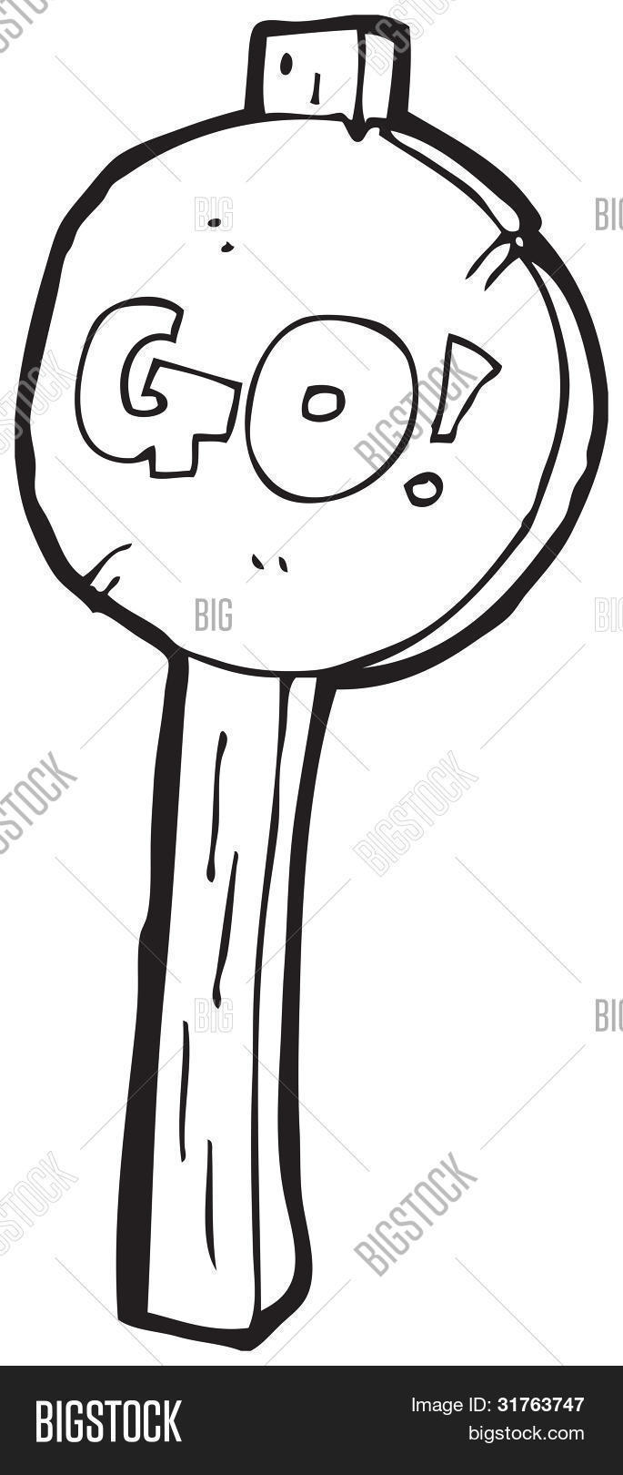 Cartoon Go Sign Post Image & Photo (Free Trial) | Bigstock