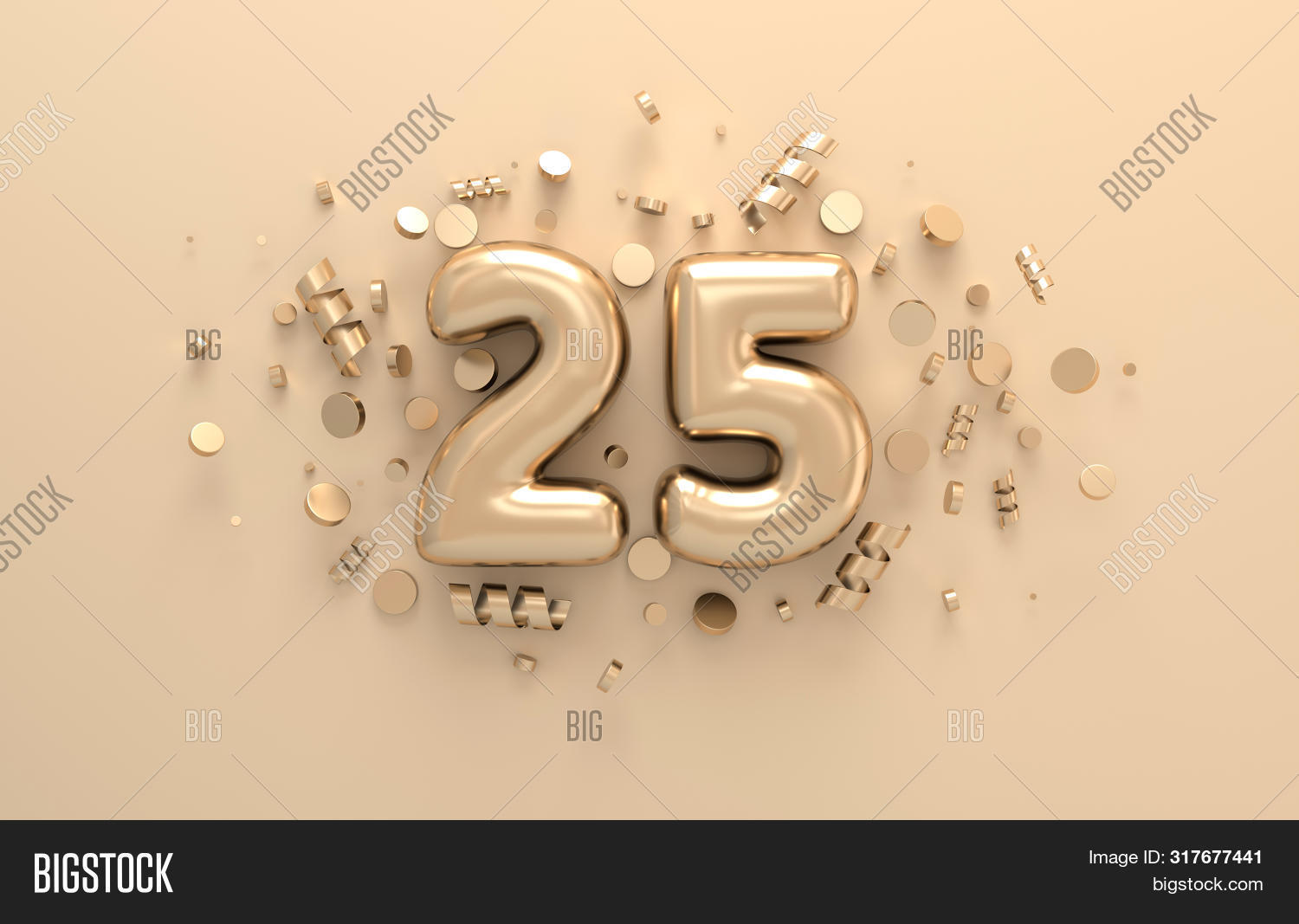 Golden 3d Number 25 Image & Photo (Free Trial) | Bigstock