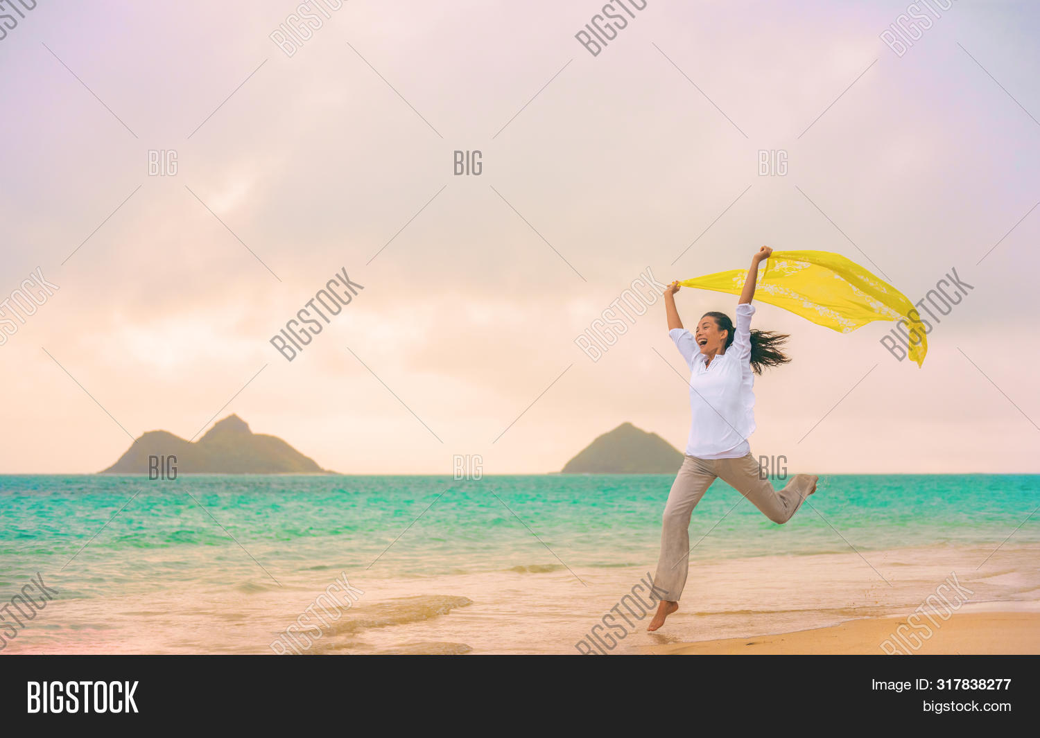 Happy Woman Jumping Image & Photo (Free Trial) | Bigstock