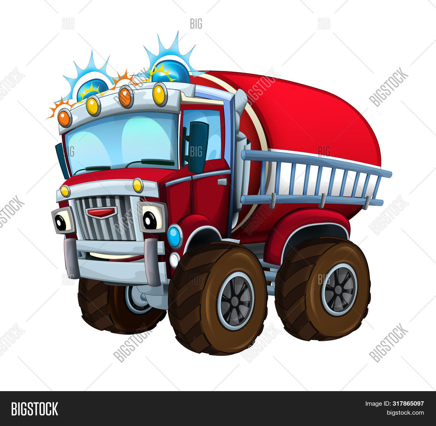 Cartoon Firetruck Image & Photo (Free Trial) | Bigstock