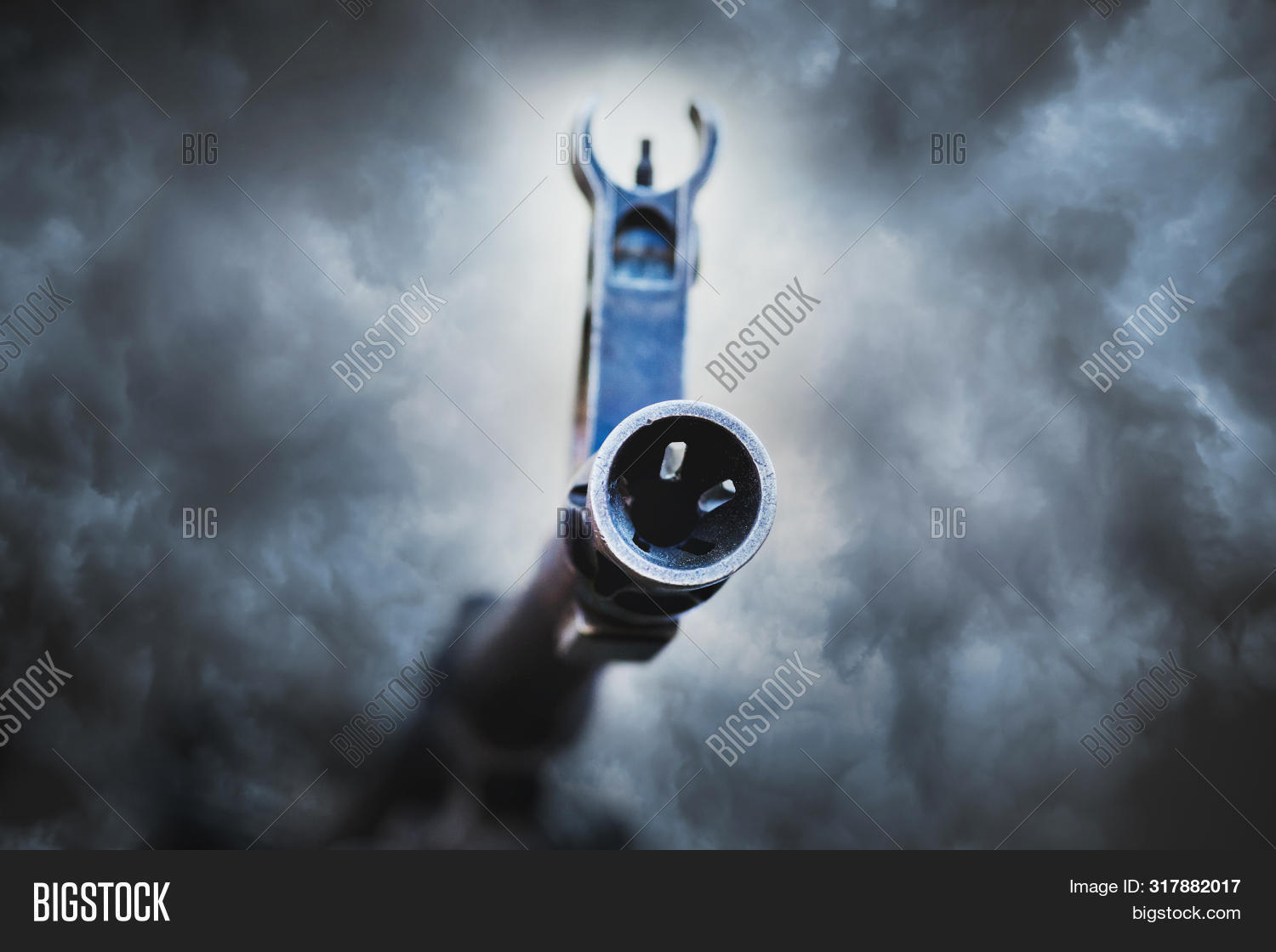 Smoke From Gun Barrel