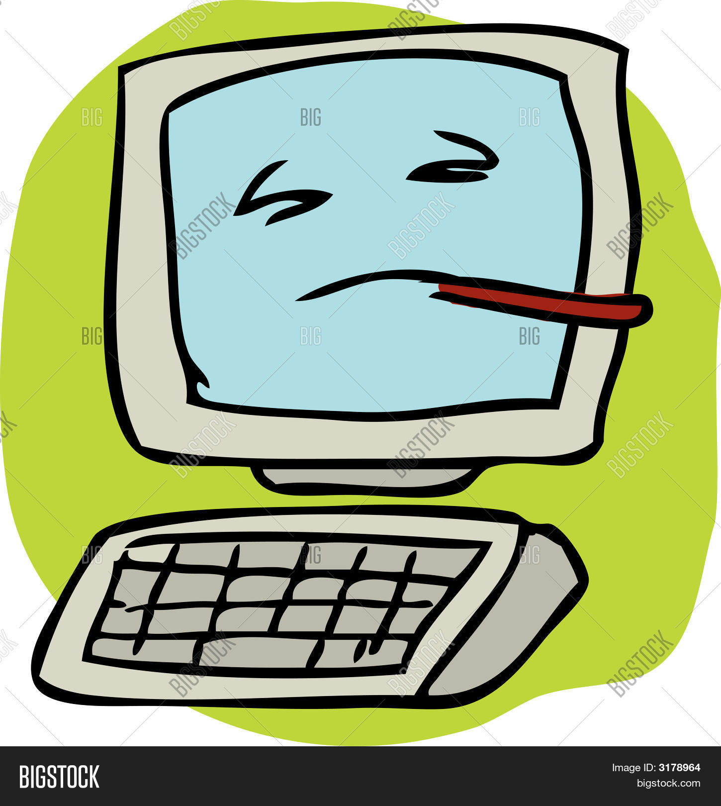 Sick Computer Image & Photo (Free Trial) | Bigstock