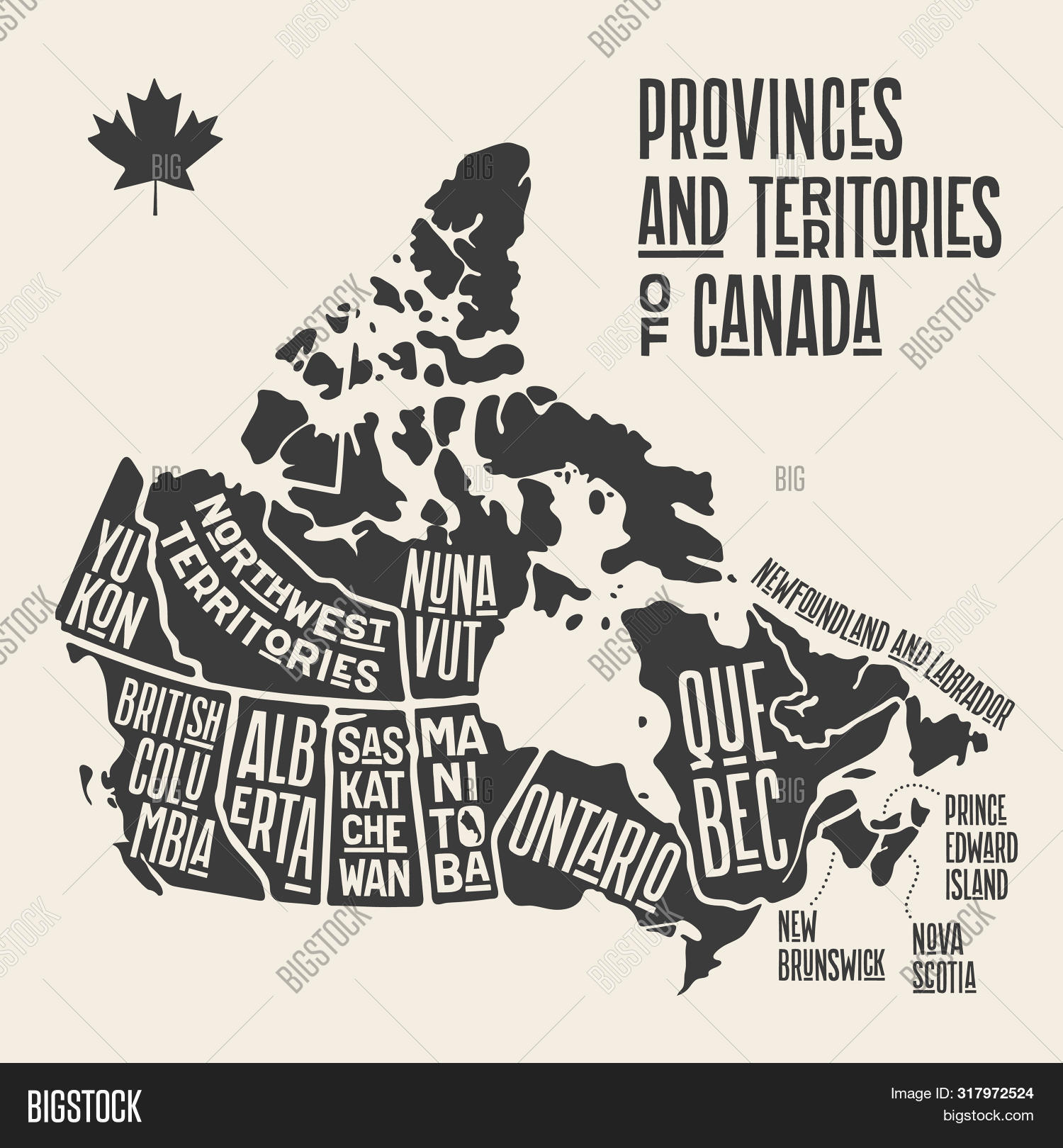 Map Canada. Poster Map Image & Photo (Free Trial) | Bigstock