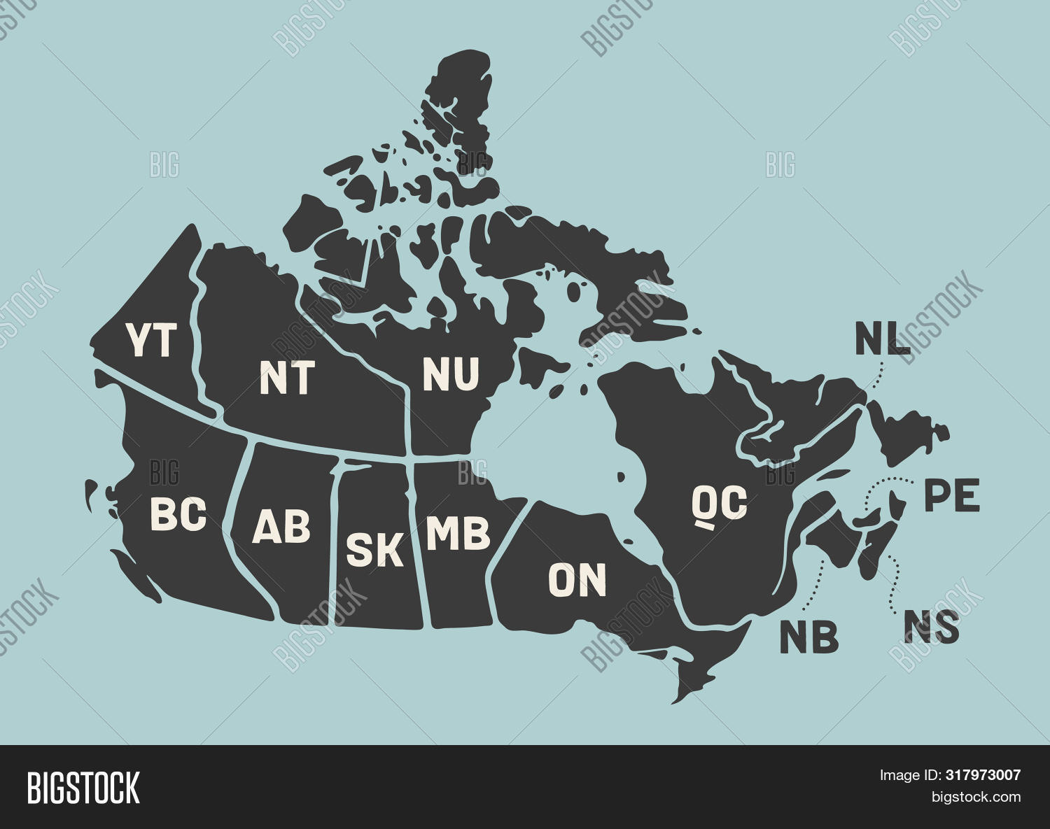 Map Canada. Poster Map Image & Photo (Free Trial) | Bigstock