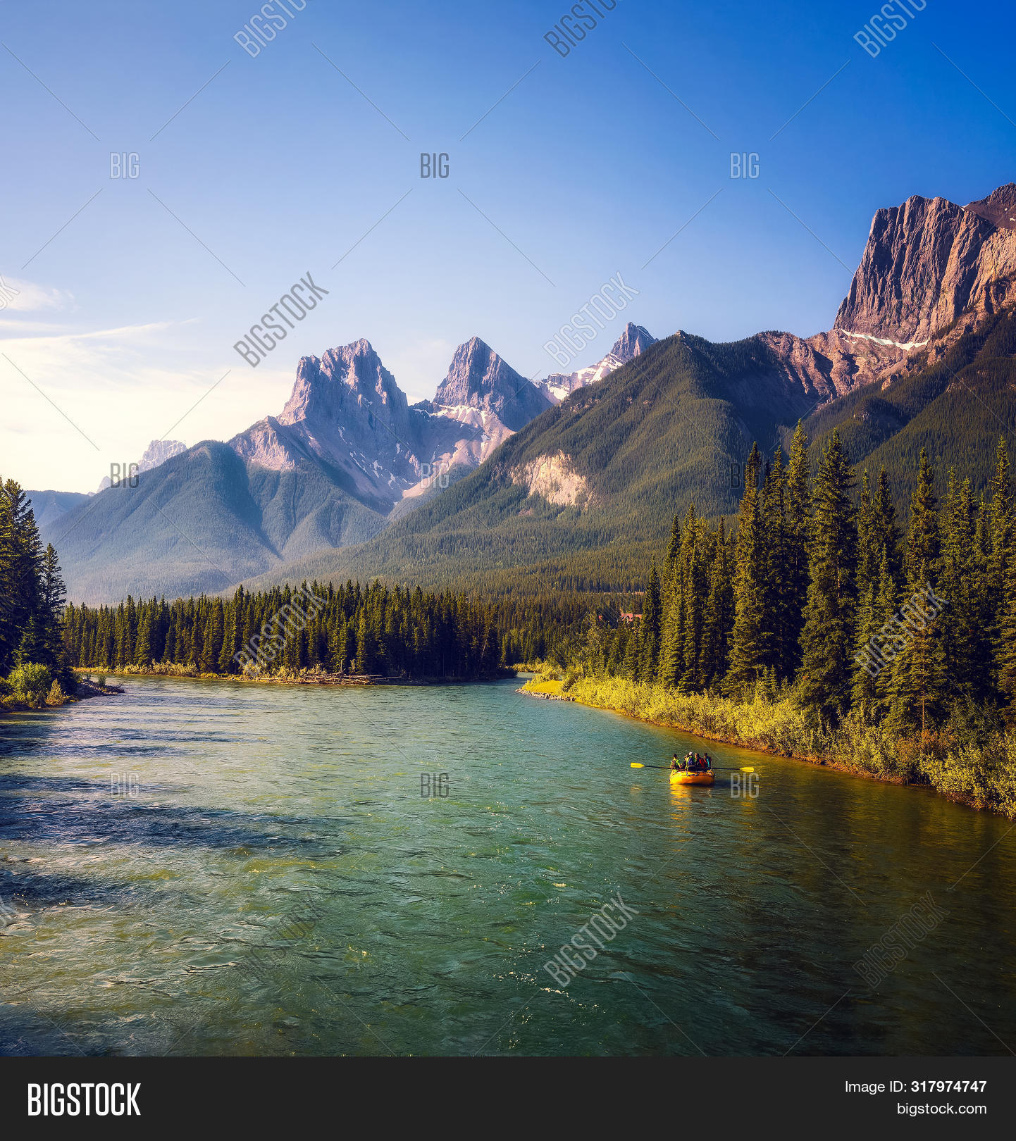Rafting On Bow River Image & Photo (Free Trial) | Bigstock
