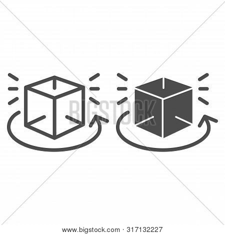 Cube Rotation Line Vector & Photo (Free Trial) | Bigstock