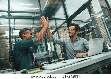 High-five Two Young Image & Photo (Free Trial) | Bigstock