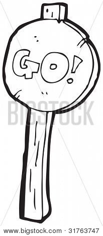 Cartoon Go Sign Post Image & Photo (Free Trial) | Bigstock