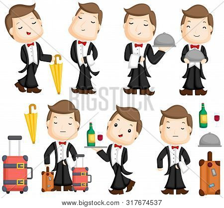Vector Many Butler Vector & Photo (Free Trial) | Bigstock