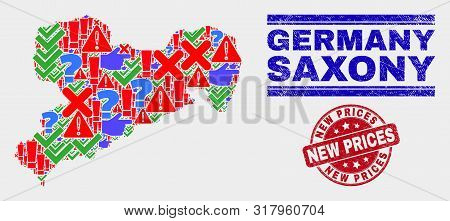 Symbol Mosaic Saxony Vector & Photo (Free Trial) | Bigstock