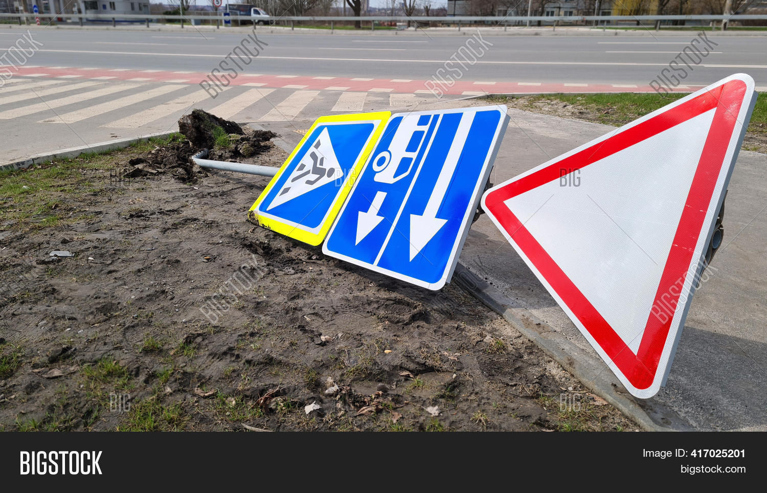 Damaged Broken Traffic Image & Photo (Free Trial) | Bigstock