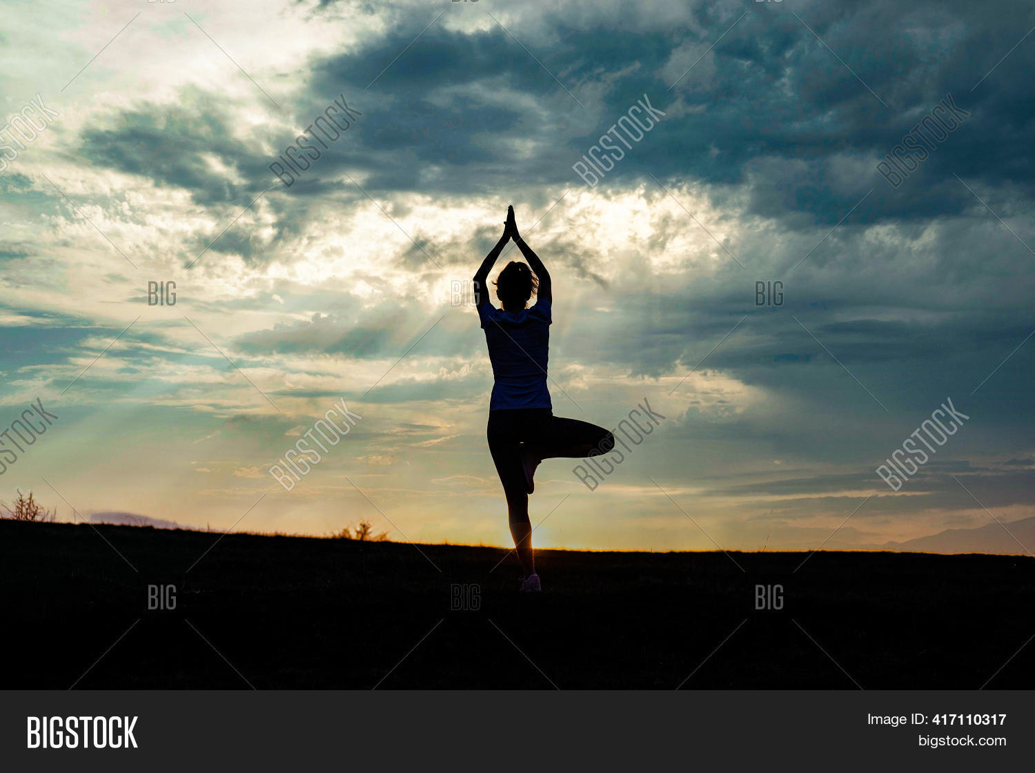 Woman Balancing Pose Image & Photo (Free Trial) | Bigstock