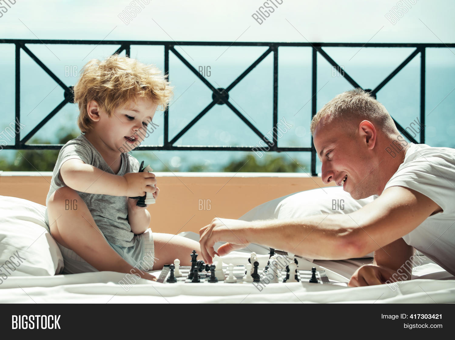 Father Son Play Chess Image & Photo (Free Trial) | Bigstock