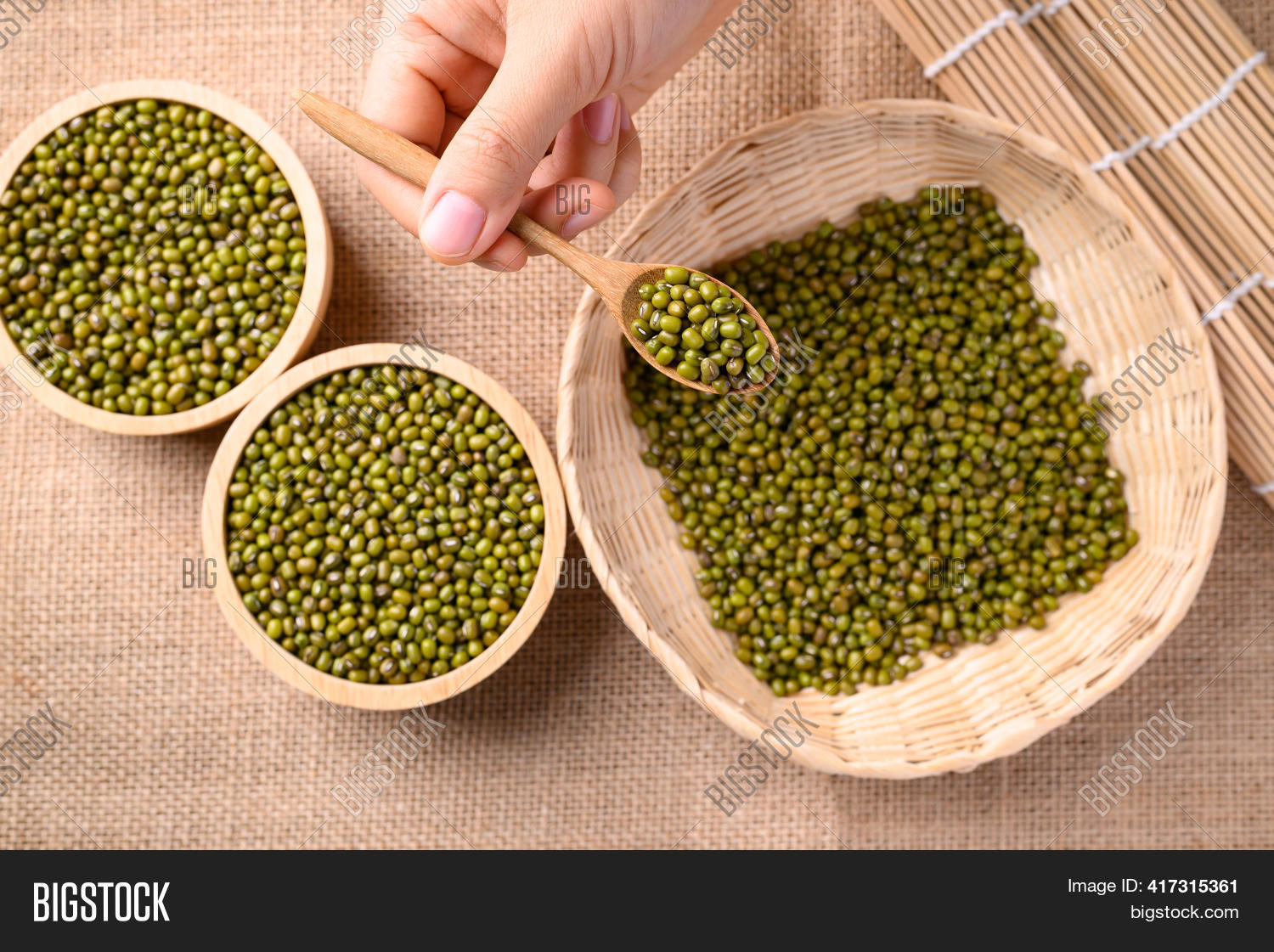 Mung Bean Seeds Wooden Image & Photo (Free Trial) | Bigstock