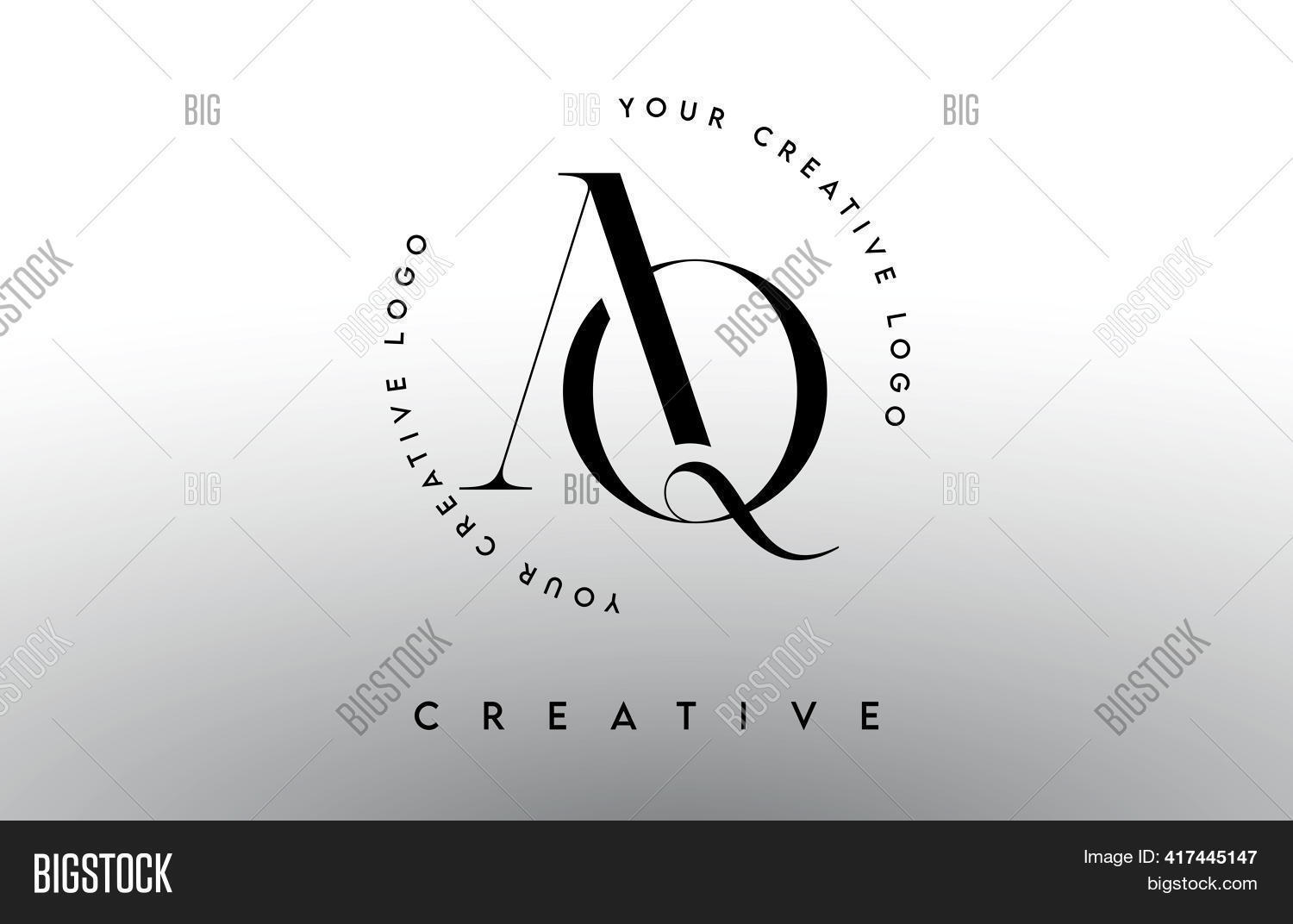 Aq Letter Logo Design Vector & Photo (Free Trial) | Bigstock