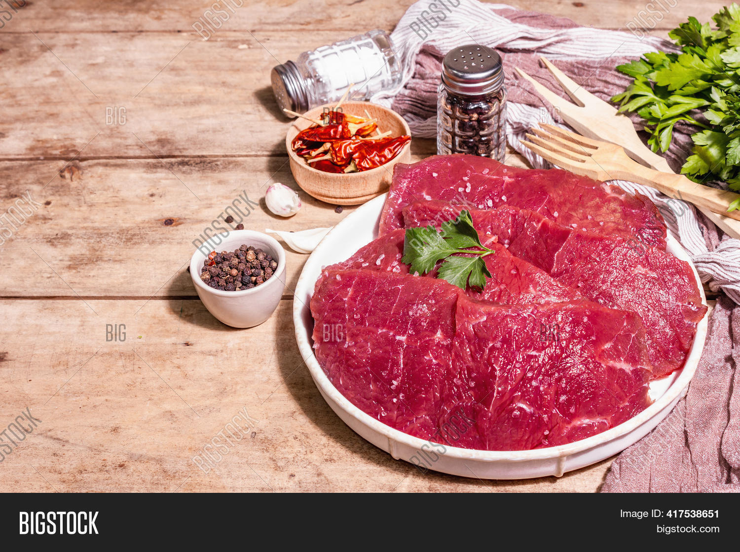 Raw Beef Steaks On Image & Photo (Free Trial) | Bigstock