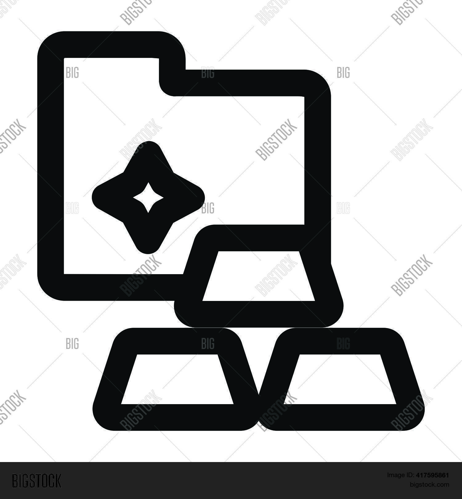 File Folder Gold Icon Vector & Photo (Free Trial) | Bigstock