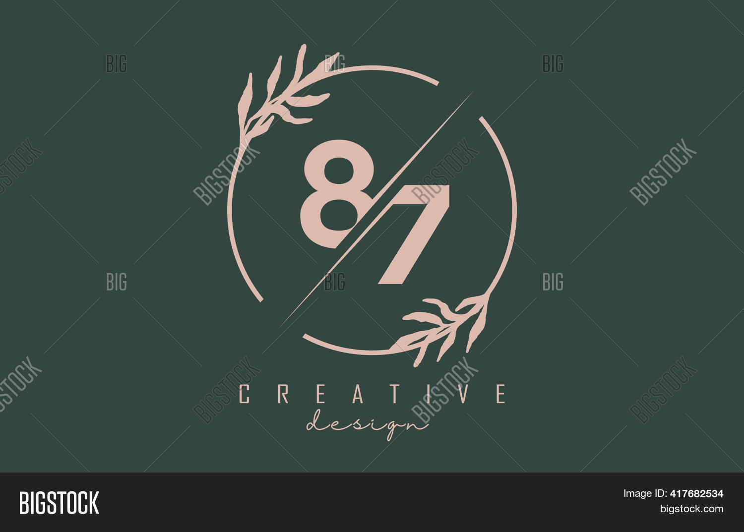 Number 87 8 7 Logo Vector & Photo (Free Trial) | Bigstock